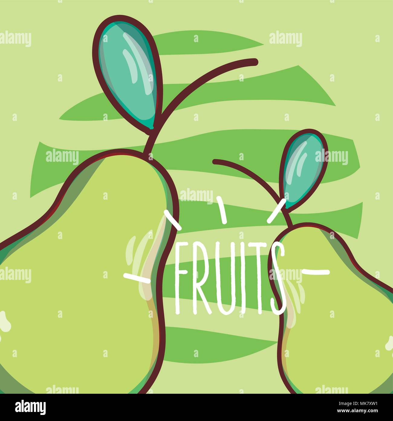 Pears fruits cartoon Stock Vector Image & Art - Alamy