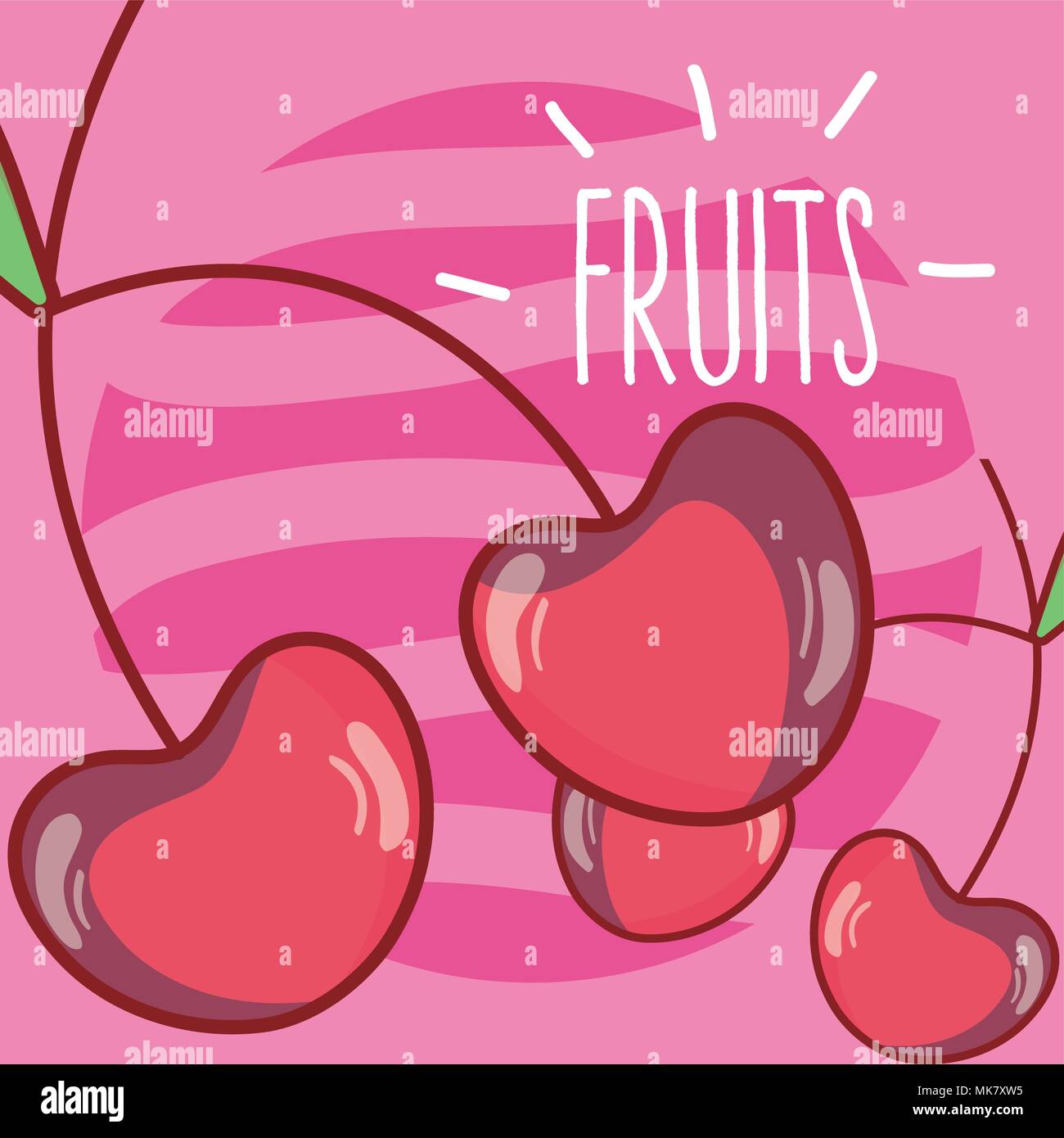 Cherries fruits cartoon Stock Vector Image & Art - Alamy