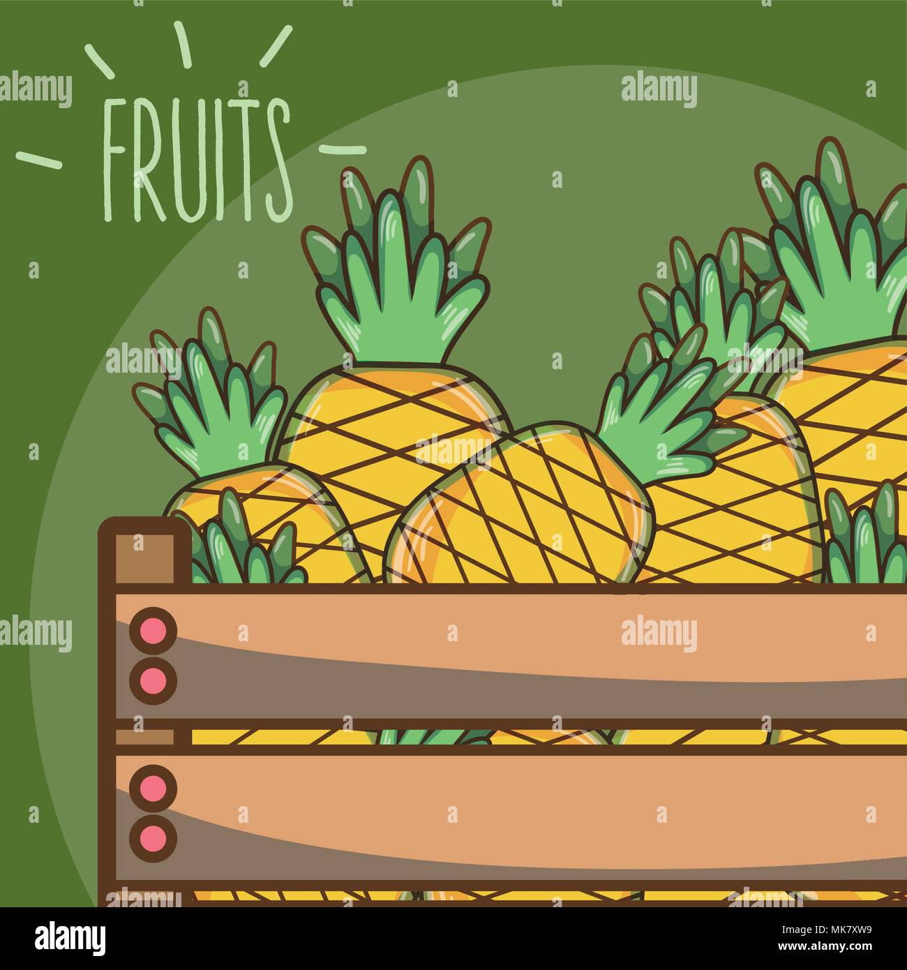 Pineapples fruits cartoon Stock Vector Image & Art - Alamy