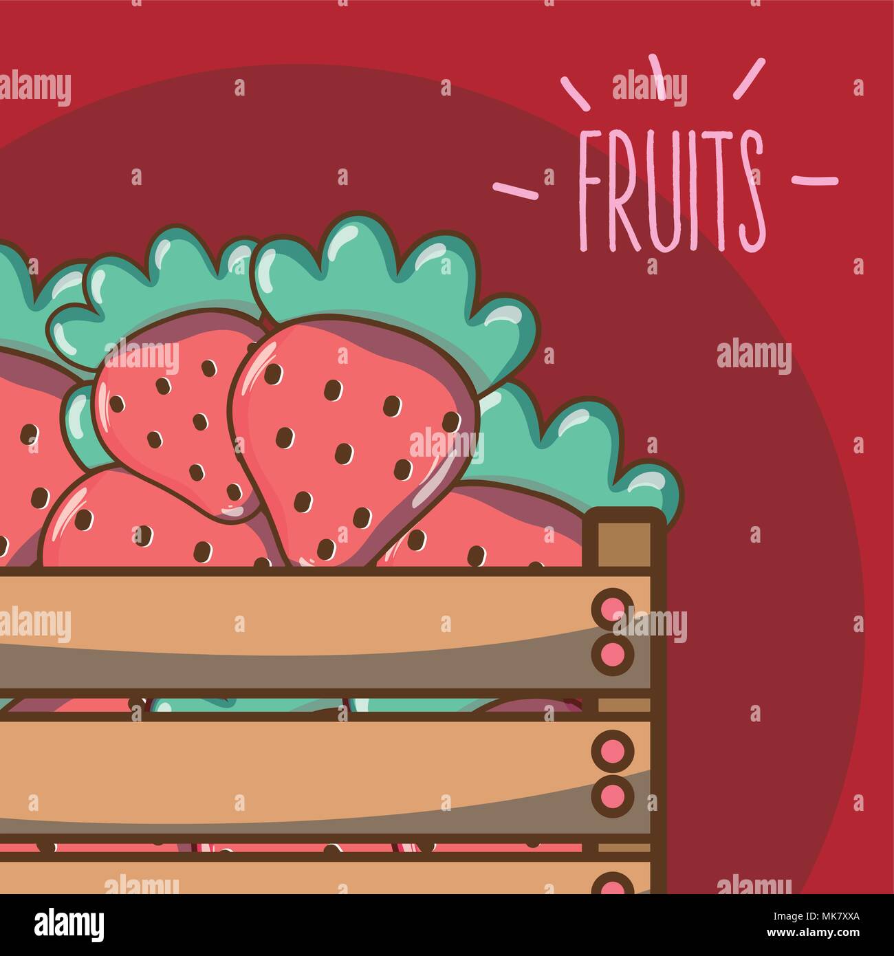 Strawberries fruits cartoon Stock Vector Image & Art - Alamy