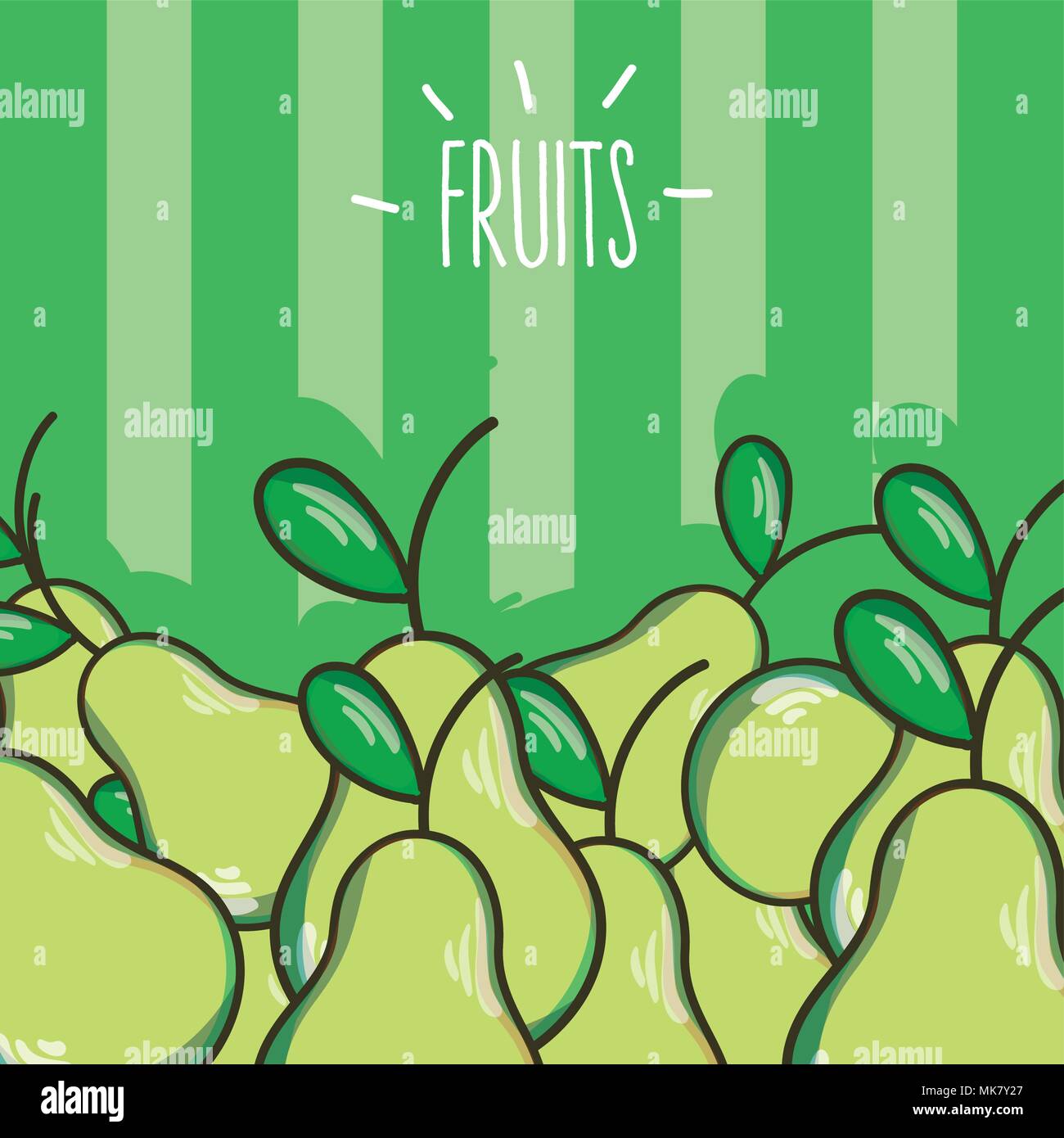 Pears fruits cartoon Stock Vector Image & Art - Alamy