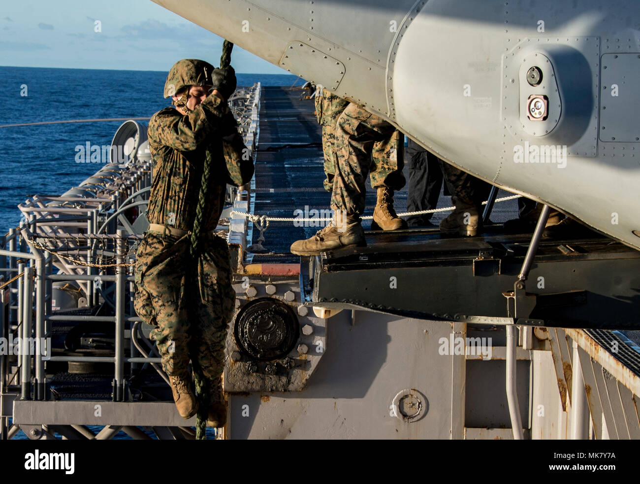 ATLANTIC OCEAN. (Nov. 22, 2017) A Marine assigned to the 26th Marine ...