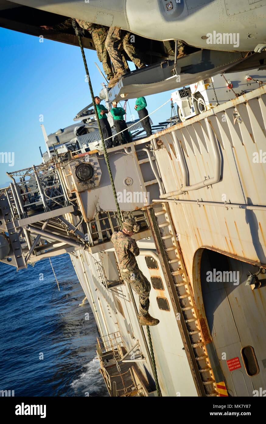 ATLANTIC OCEAN. (Nov. 22, 2017) A Marine assigned to the 26th Marine ...