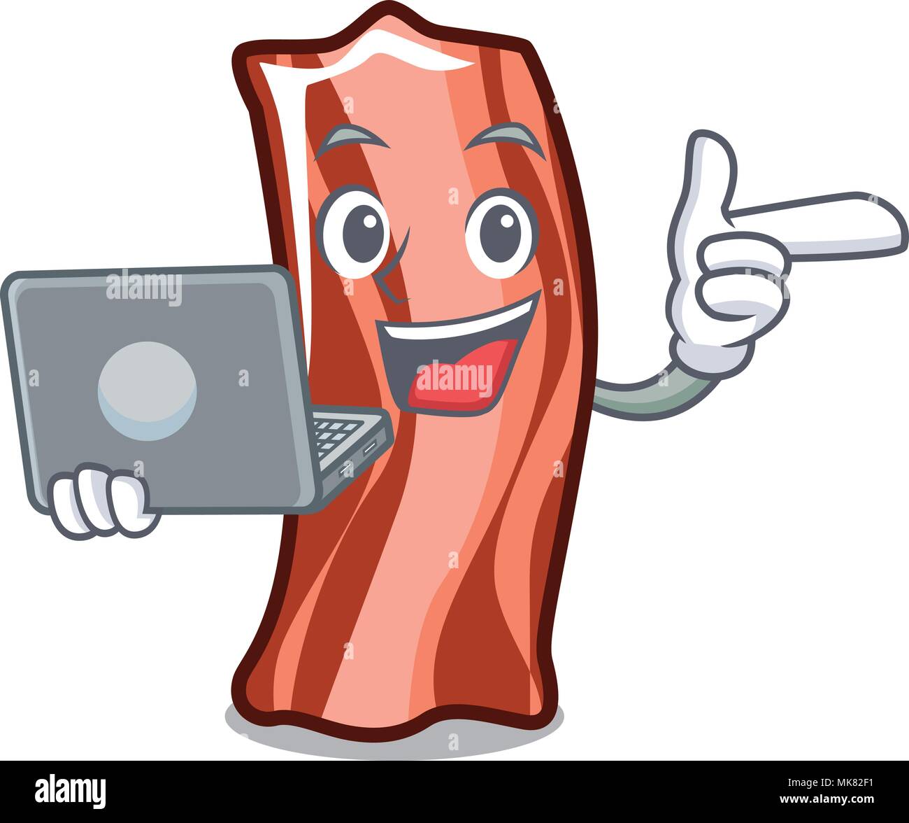 With laptop ribs character cartoon style Stock Vector Image & Art - Alamy