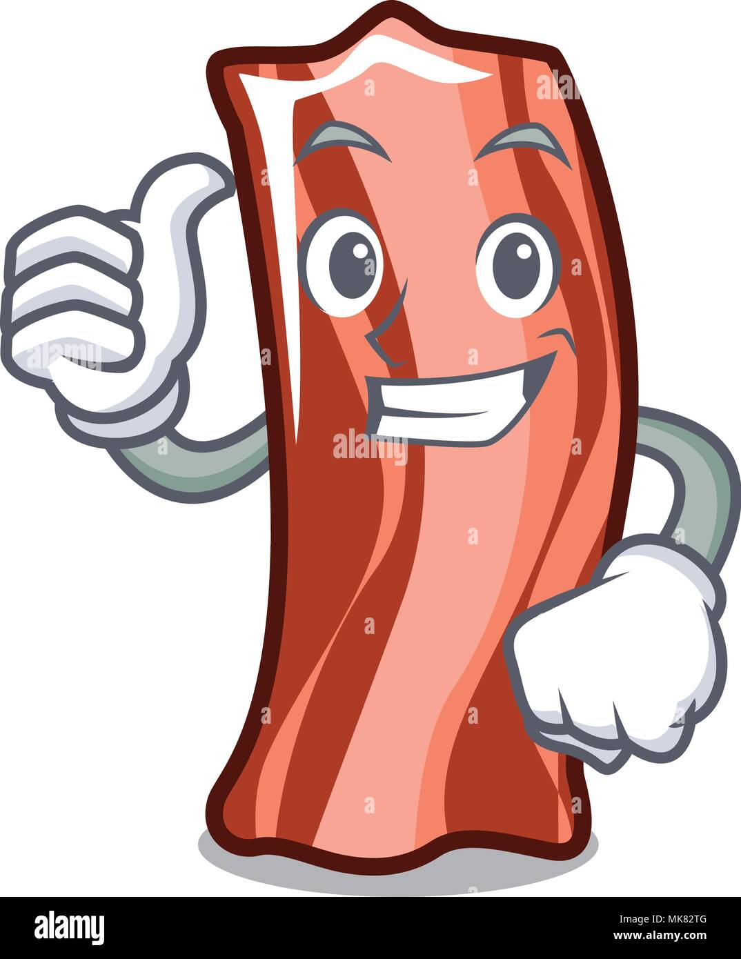 Thumbs up ribs character cartoon style Stock Vector Image & Art - Alamy