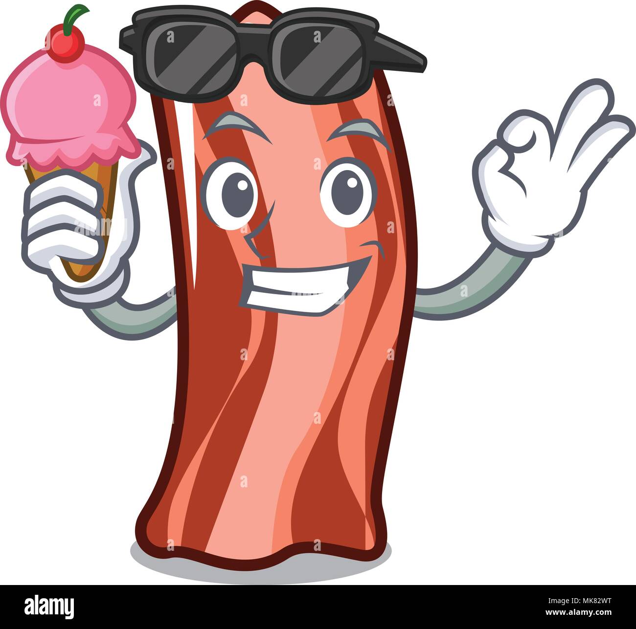 With ice cream ribs character cartoon style Stock Vector Image & Art ...