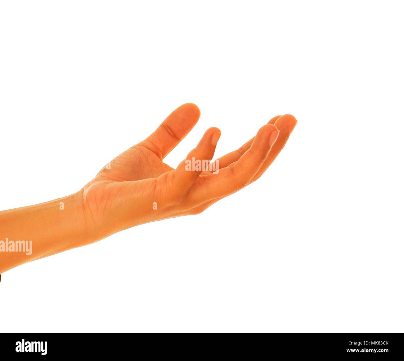 hand to catch isolated white Stock Photo - Alamy