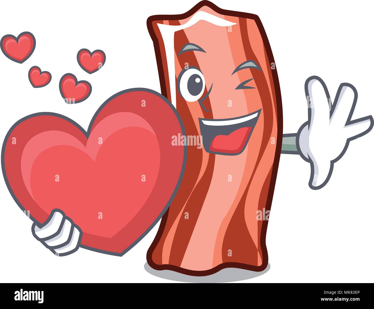 With heart ribs mascot cartoon style Stock Vector Image & Art - Alamy