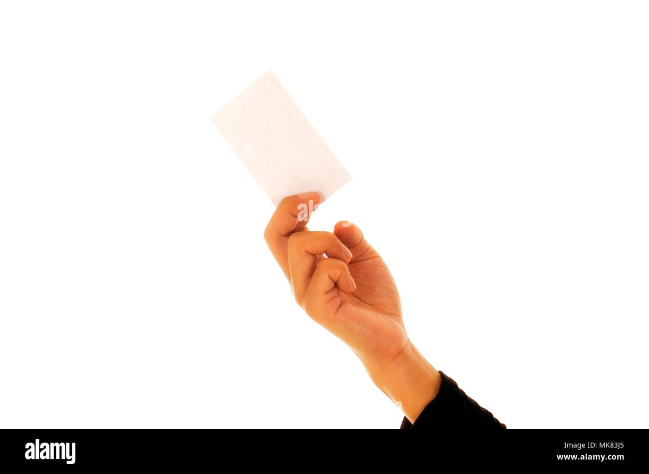 hand holding business card Stock Photo - Alamy