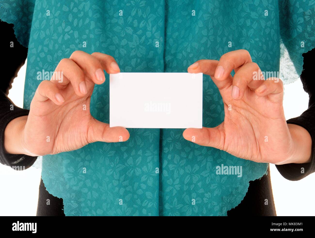 hand holding business card Stock Photo - Alamy