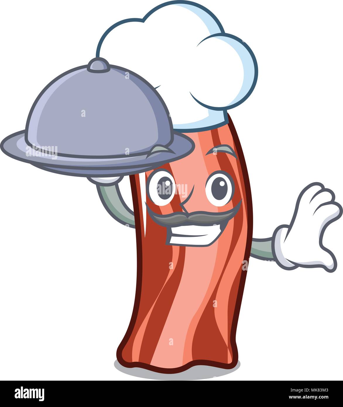 Chef with food ribs mascot cartoon style Stock Vector Image & Art - Alamy