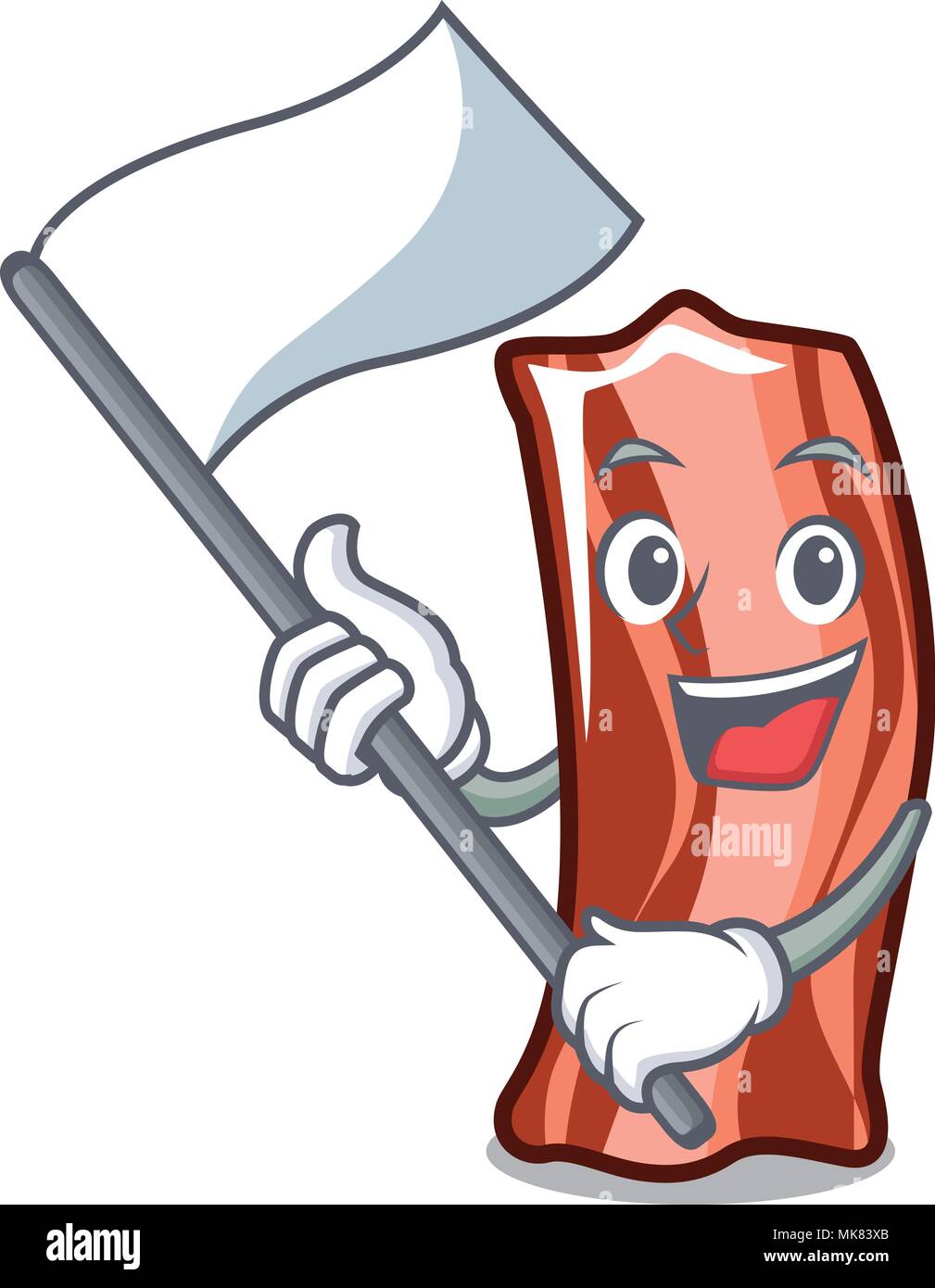 With flag ribs mascot cartoon style Stock Vector Image & Art - Alamy