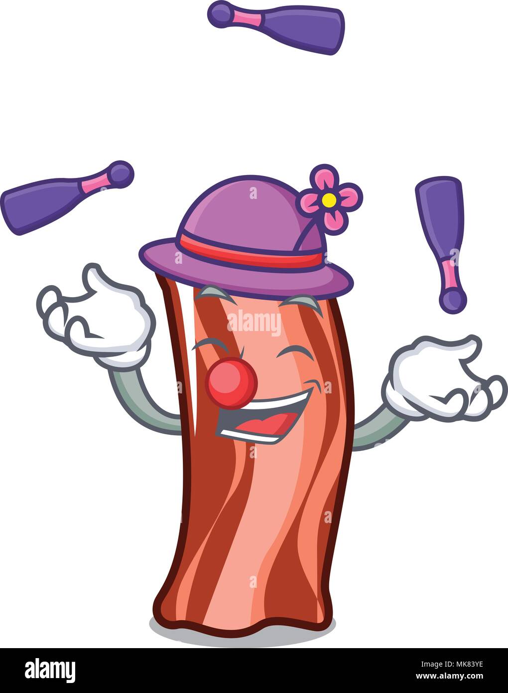 Juggling ribs mascot cartoon style Stock Vector Image & Art - Alamy