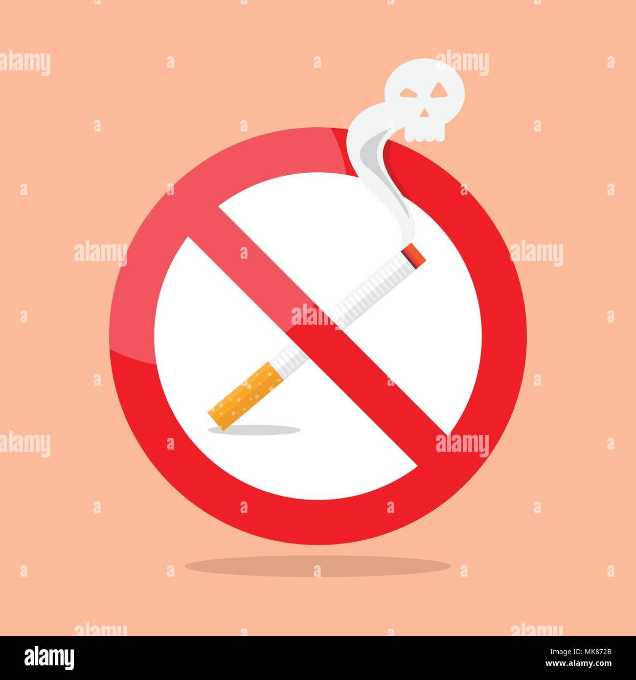 No smoking prohibition sign. Vector illustration Stock Vector Image ...