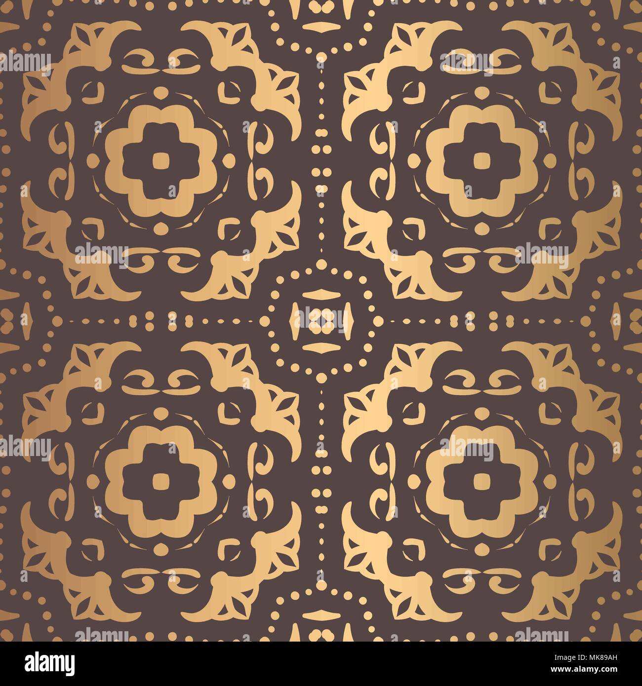 Golden Arabesque Pattern Stock Vector Image & Art - Alamy