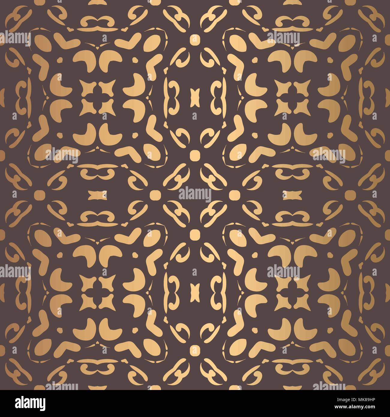 Golden Arabesque Pattern Stock Vector Image & Art - Alamy