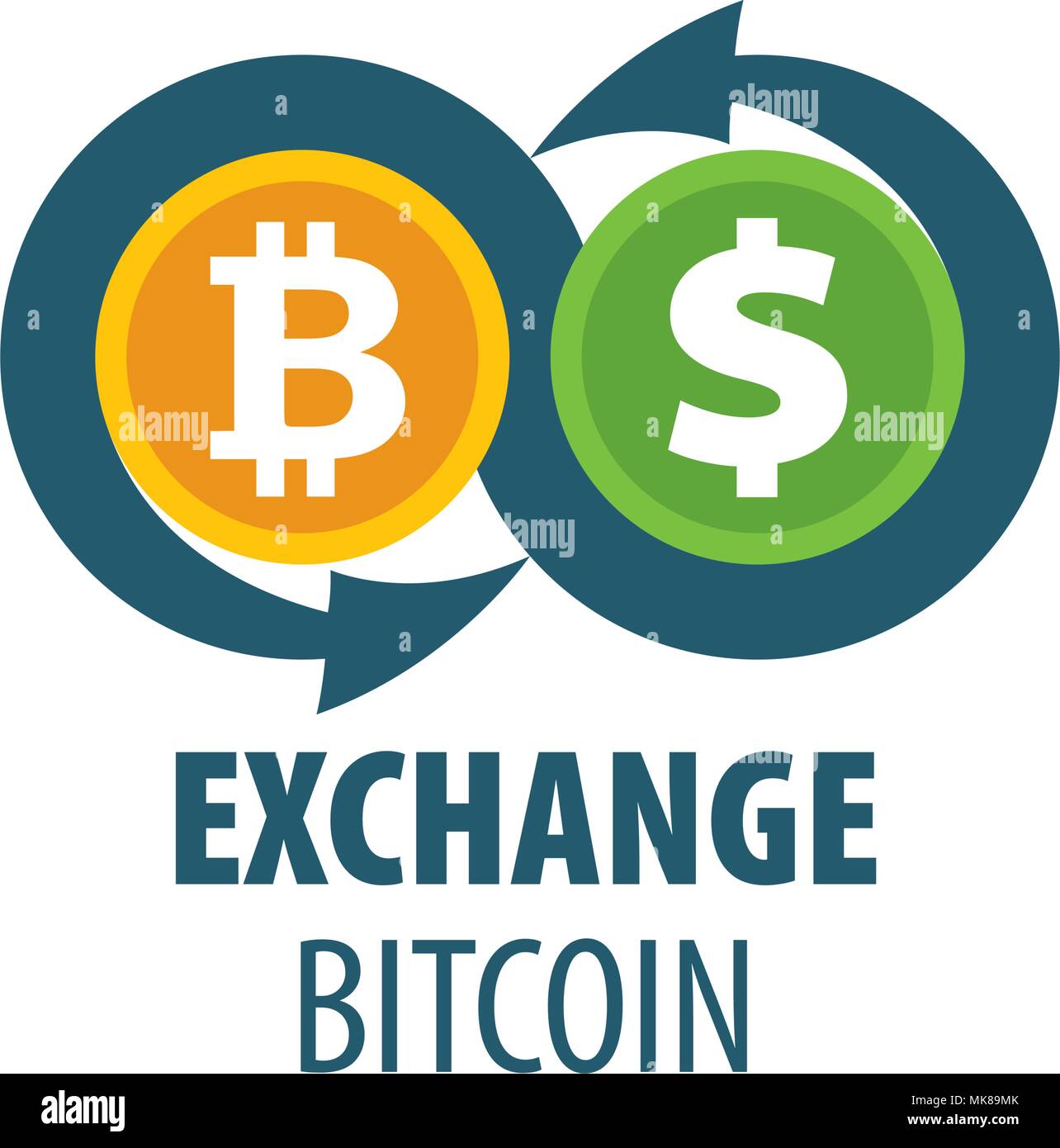 exchange bitcoin for money Stock Vector Image & Art - Alamy