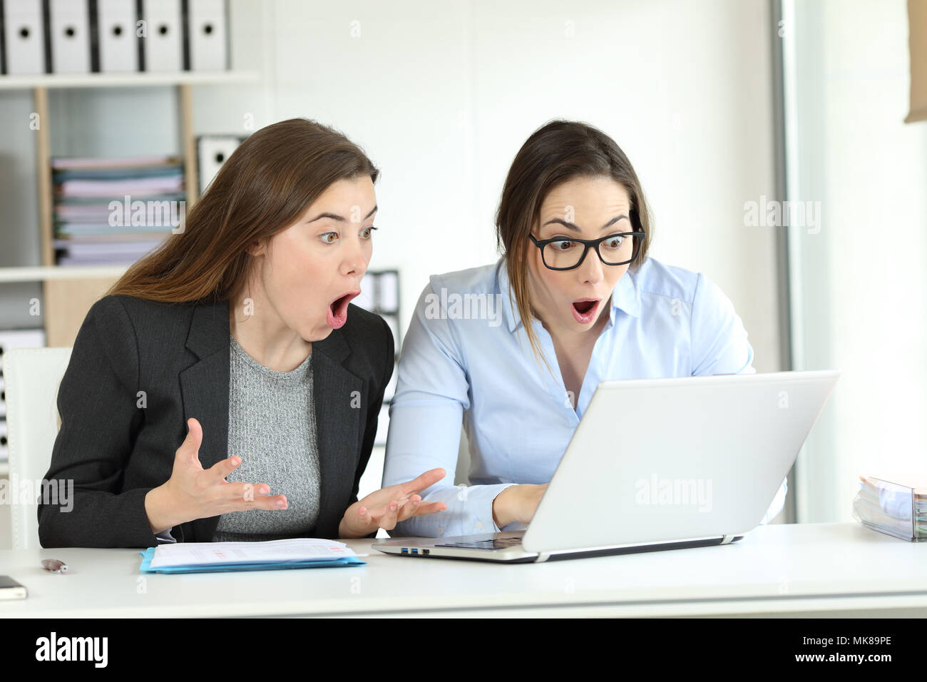 Office workers shock hi-res stock photography and images - Alamy