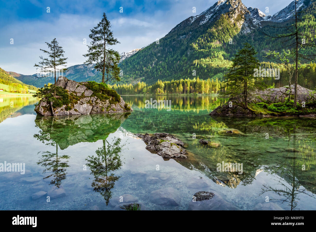 Wonderful sunrise hintersee lake hi-res stock photography and images ...