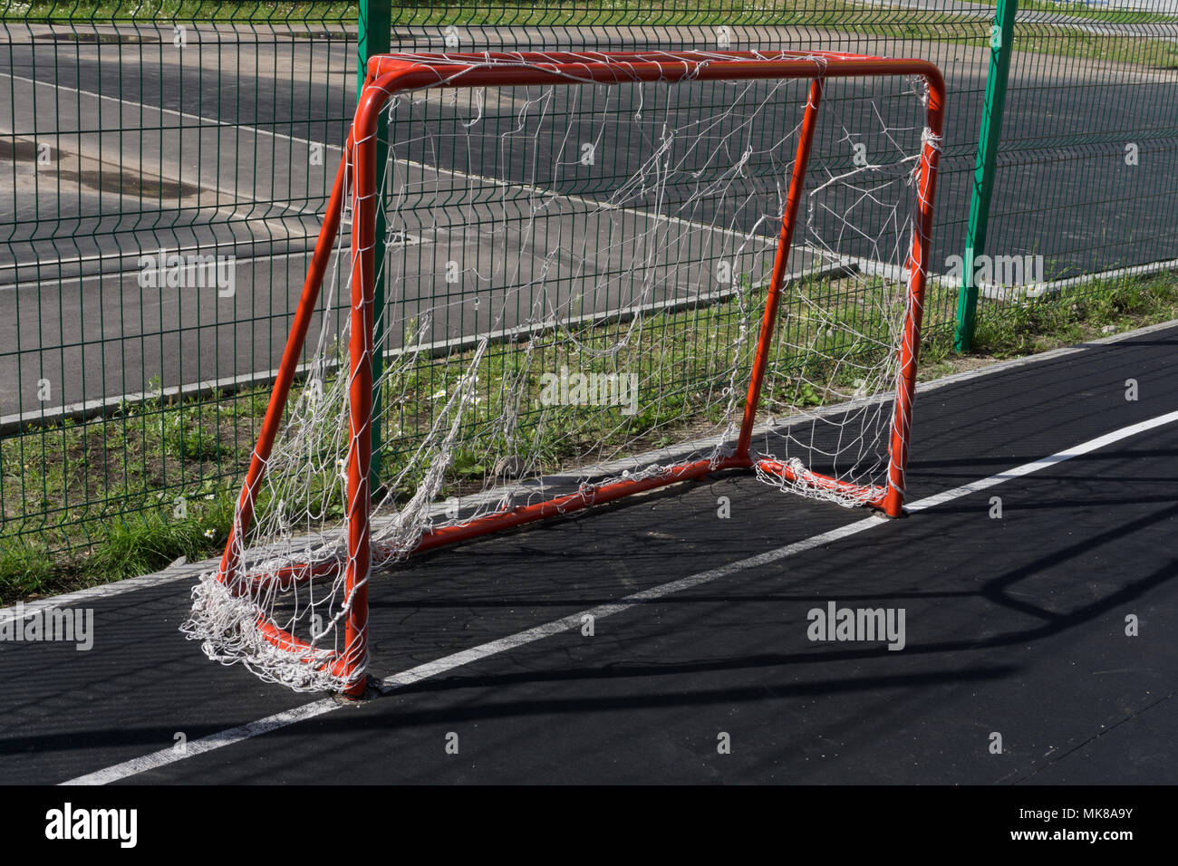 Gates for handball interior mini gym babygates rod Stock Photo - Alamy