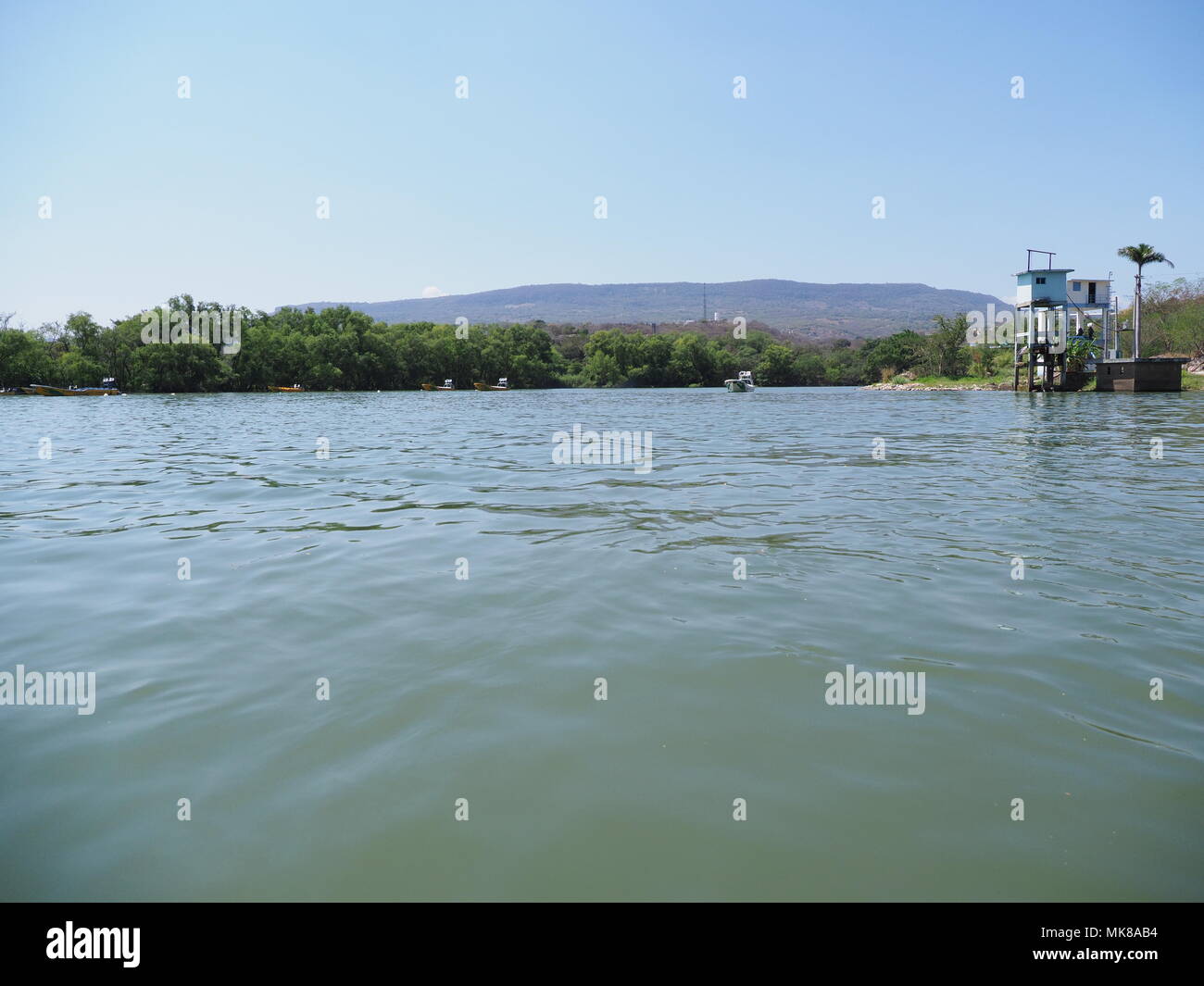Panorama of banks of Grijalva river landscapes at Sumidero canyon of ...