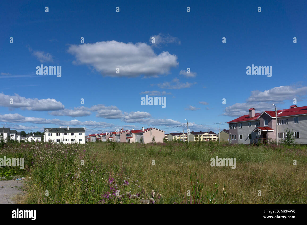 an unfinished residential complex warehouse broken town Stock Photo - Alamy