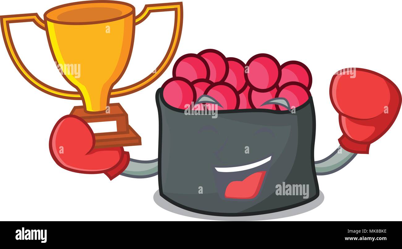 Boxing winner ikura mascot cartoon style Stock Vector Image & Art - Alamy