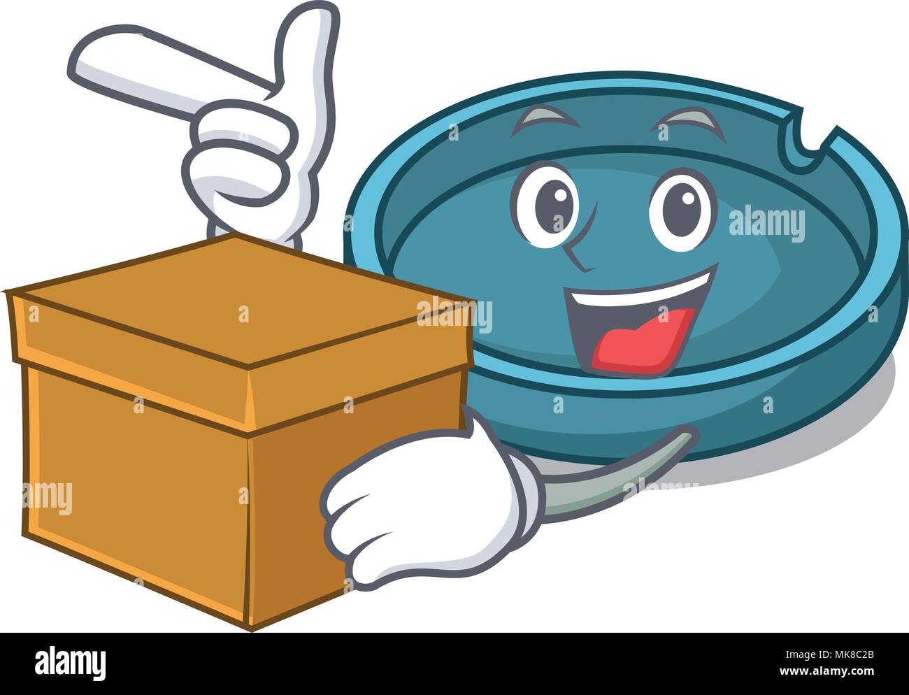 With box ashtray character cartoon style Stock Vector Image & Art - Alamy