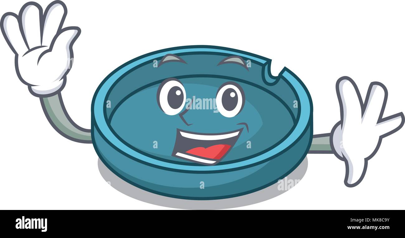 Waving ashtray character cartoon style Stock Vector Image & Art - Alamy