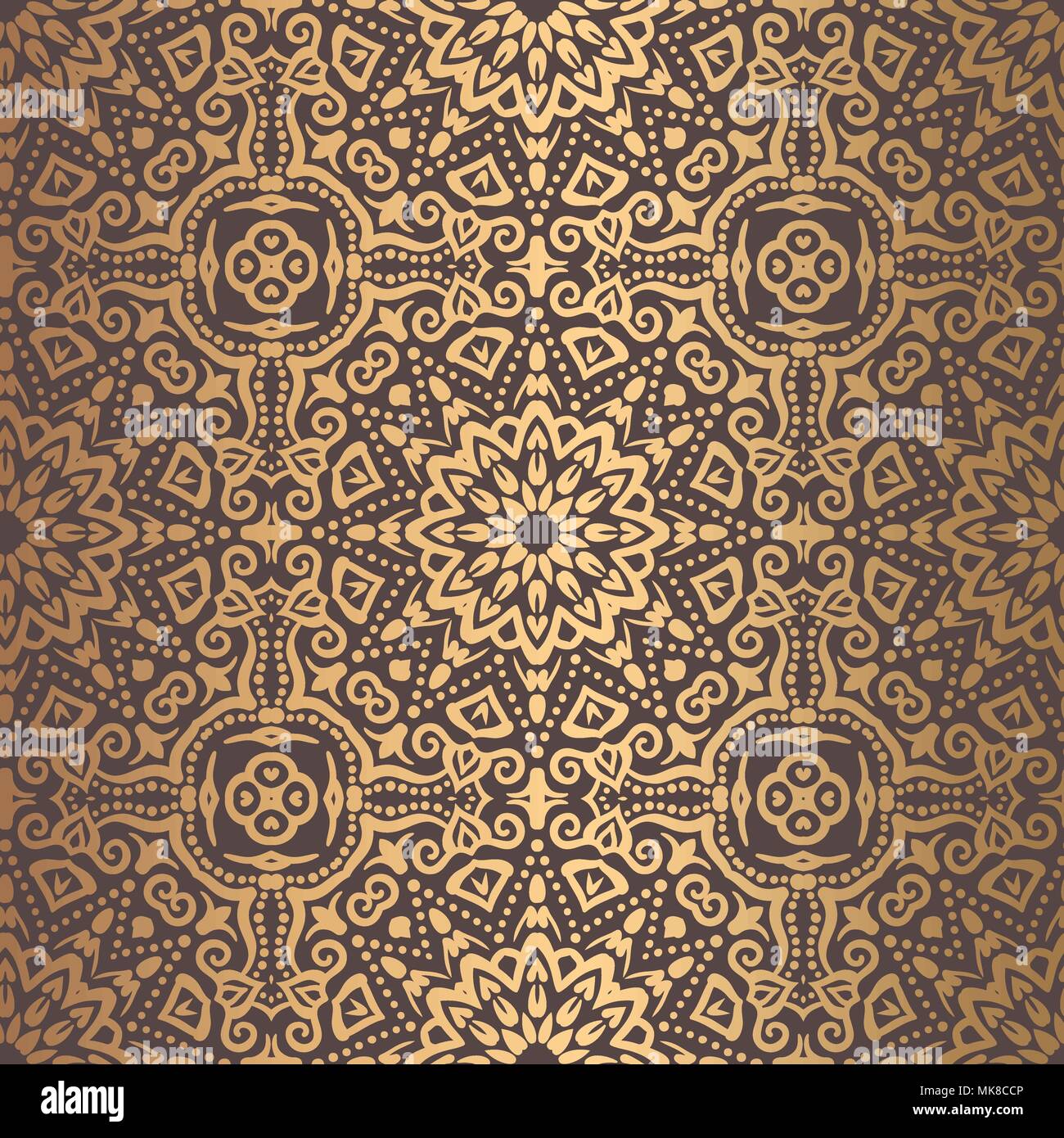 Golden Arabesque Pattern Stock Vector Image & Art - Alamy