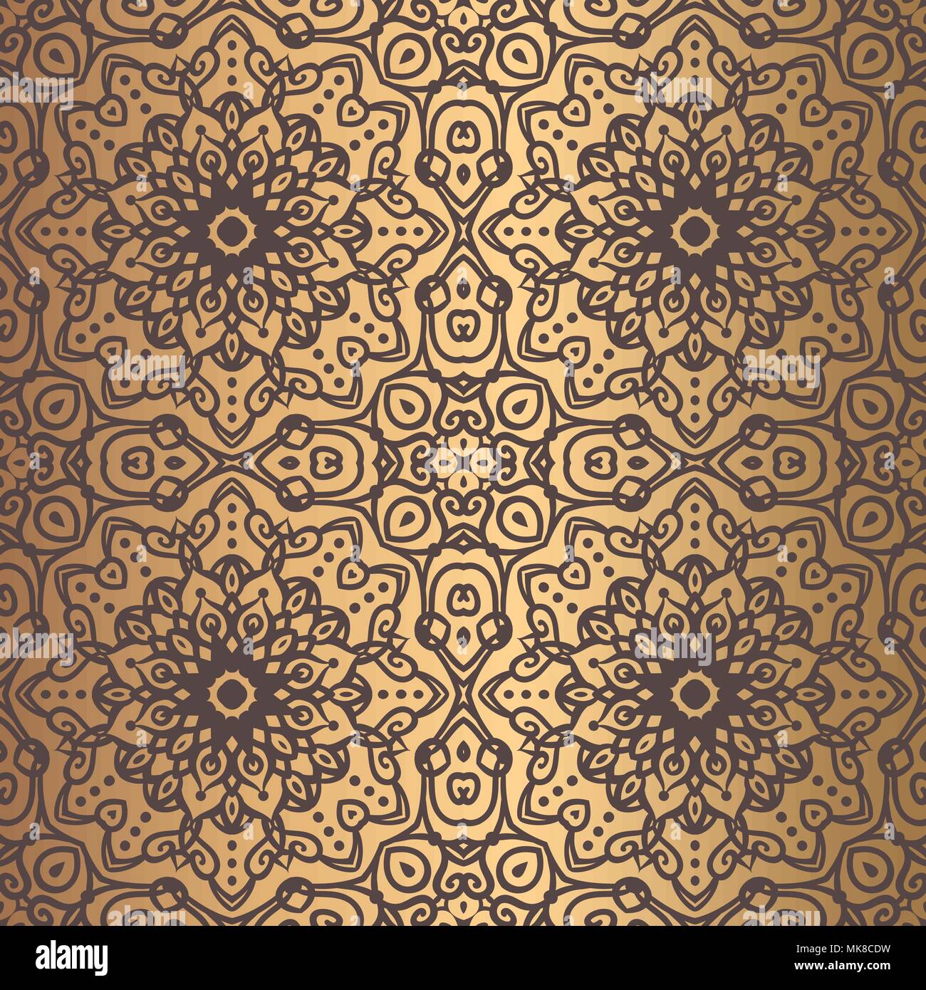 Golden Arabesque Pattern Stock Vector Image & Art - Alamy