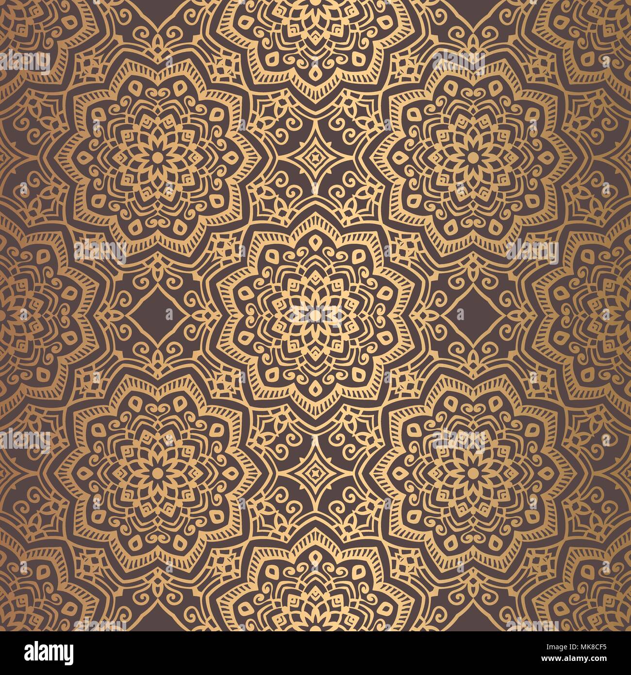 Golden Arabesque Pattern Stock Vector Image & Art - Alamy