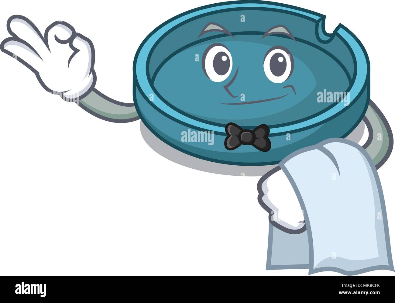 Waiter ashtray mascot cartoon style Stock Vector Image & Art - Alamy