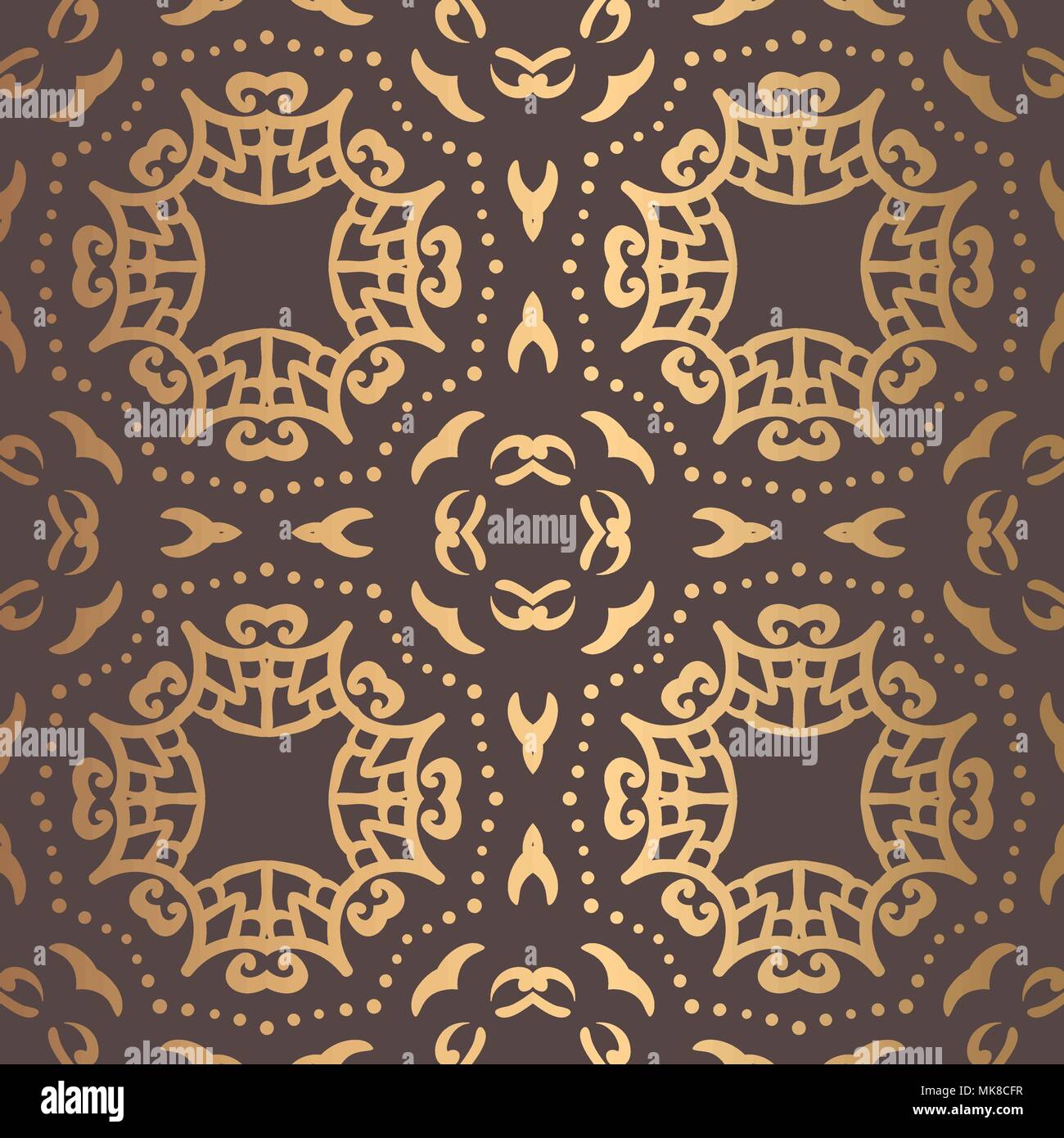Golden Arabesque Pattern Stock Vector Image & Art - Alamy