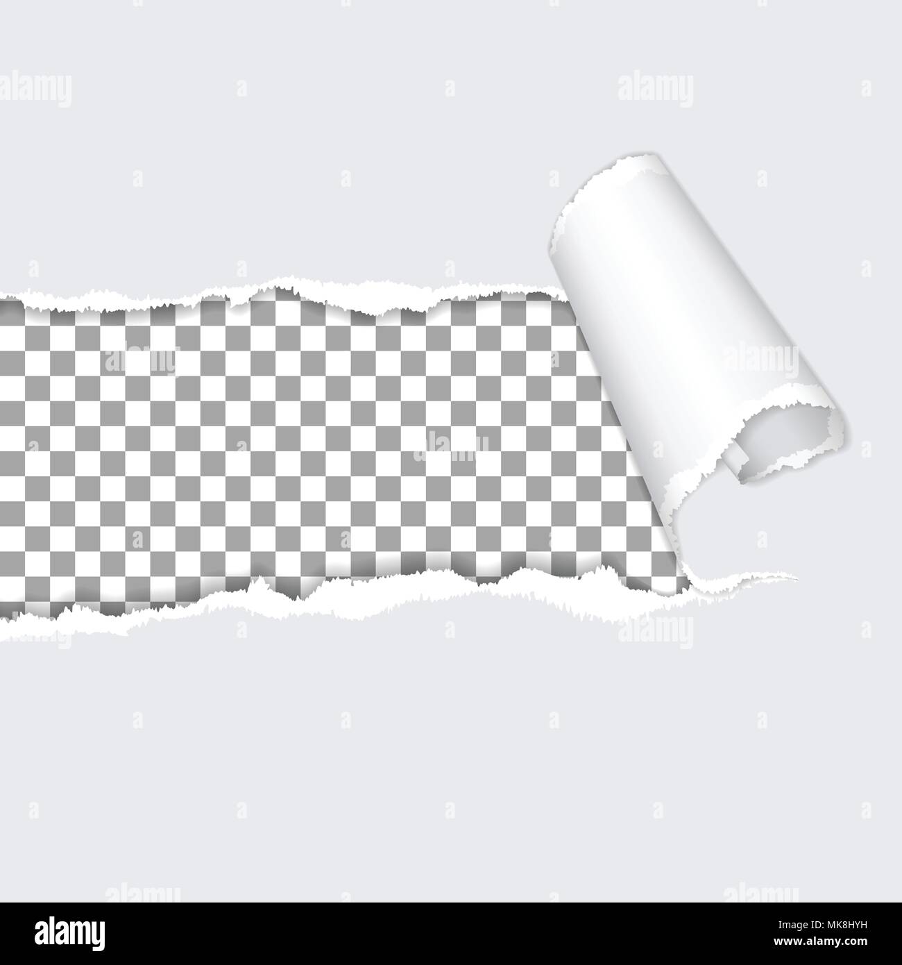 Torn paper banner on transparent hi-res stock photography and images ...