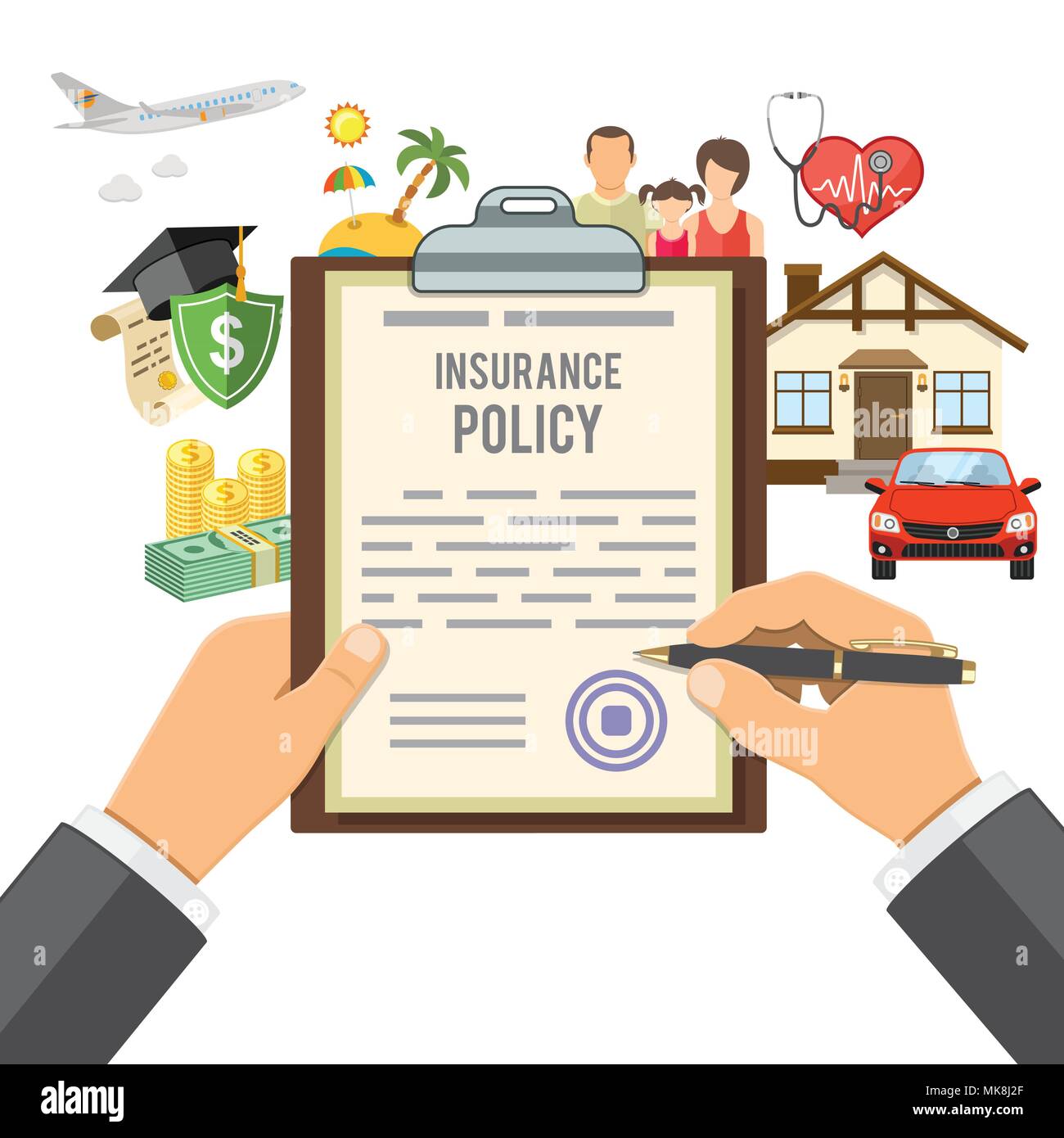 Insurance Services Concept Stock Vector Image & Art - Alamy