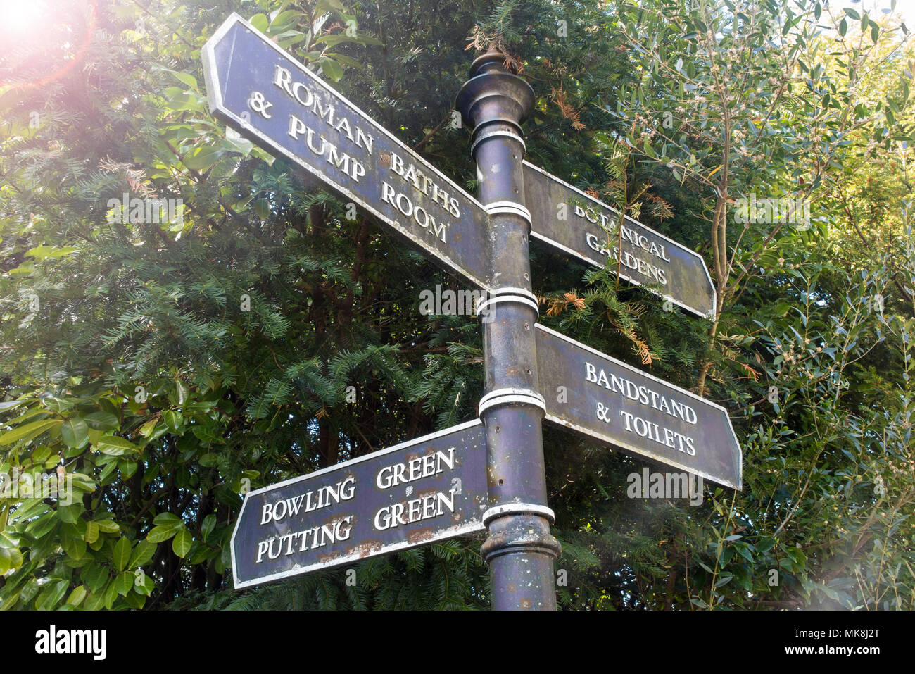 Old signposts in the historic City of Bath Stock Photo - Alamy