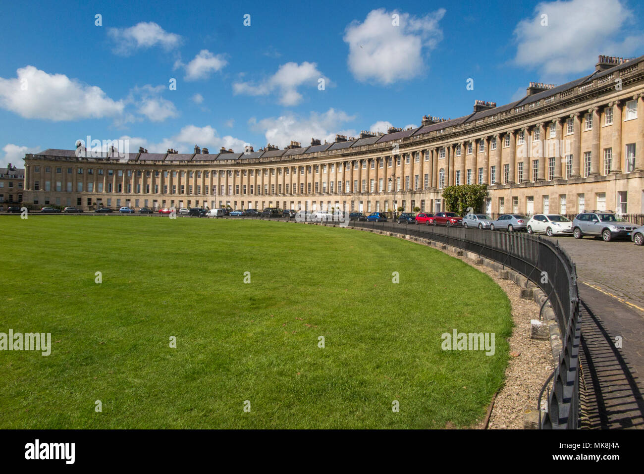 Royal Crescent in the City of Bath on a day in Springtime Stock Photo ...