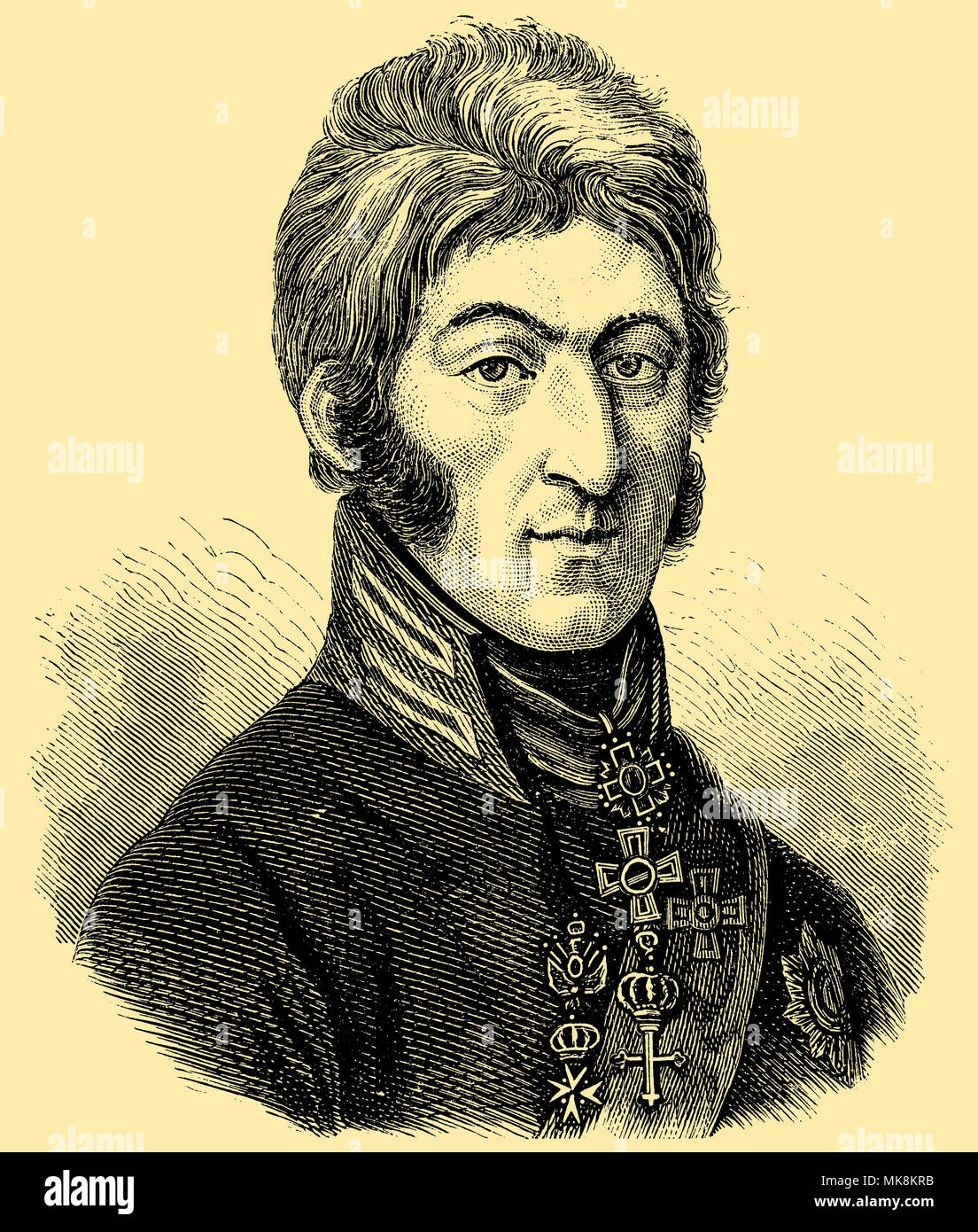 Prince Peter Bagration (born 1762, died October 7, 1812 Stock Photo - Alamy