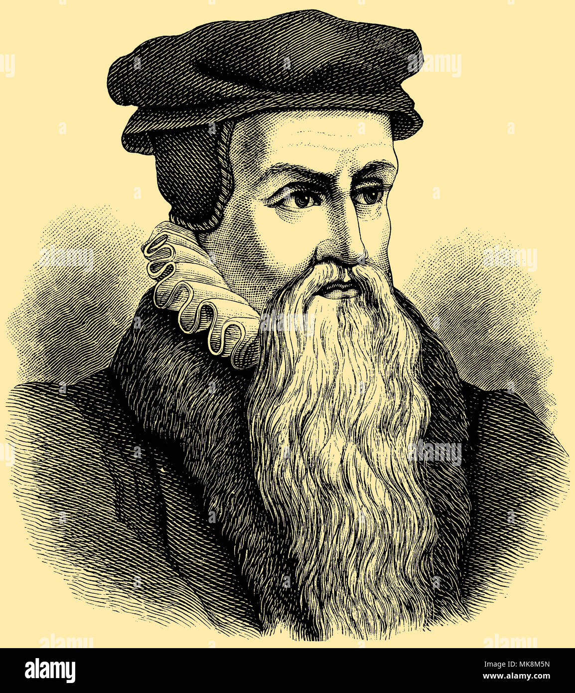 Theodore Beza (born June 24, 1519 , died October 13, 1605 Stock Photo ...