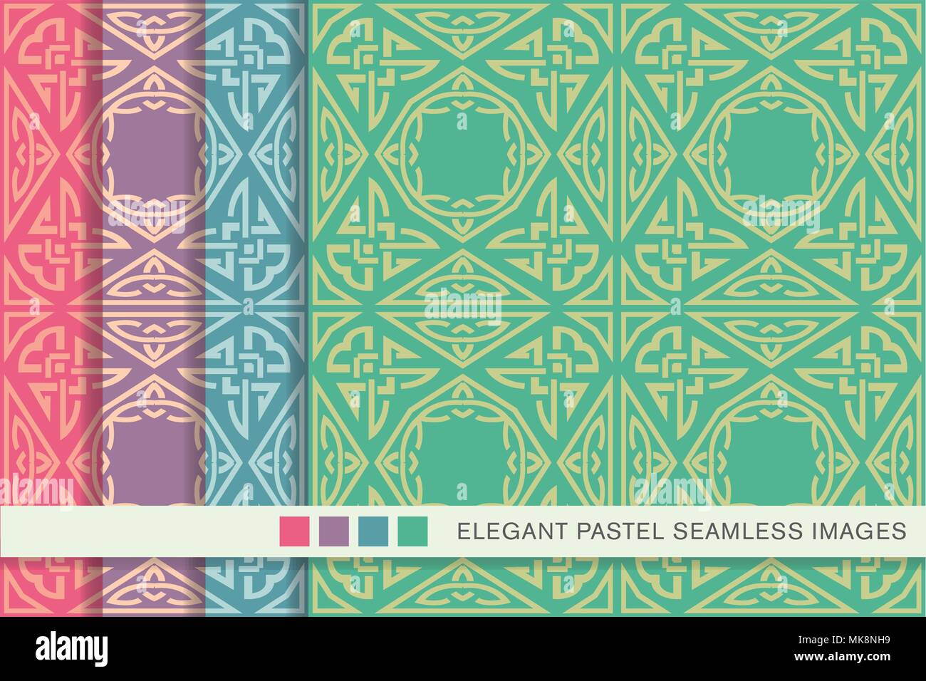 Seamless pastel background set Triangle Polygon Aboriginal Cross Frame ...