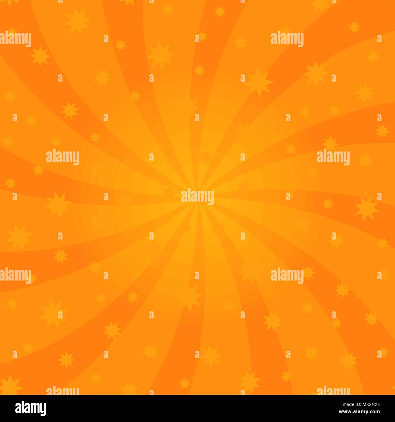 Orange Cartoon Swirl Design. Helix Rotation Rays. Swirling Radial ...