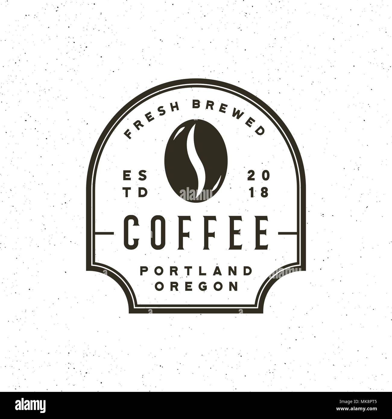 modern vintage coffee shop label. vector illustration Stock Vector ...