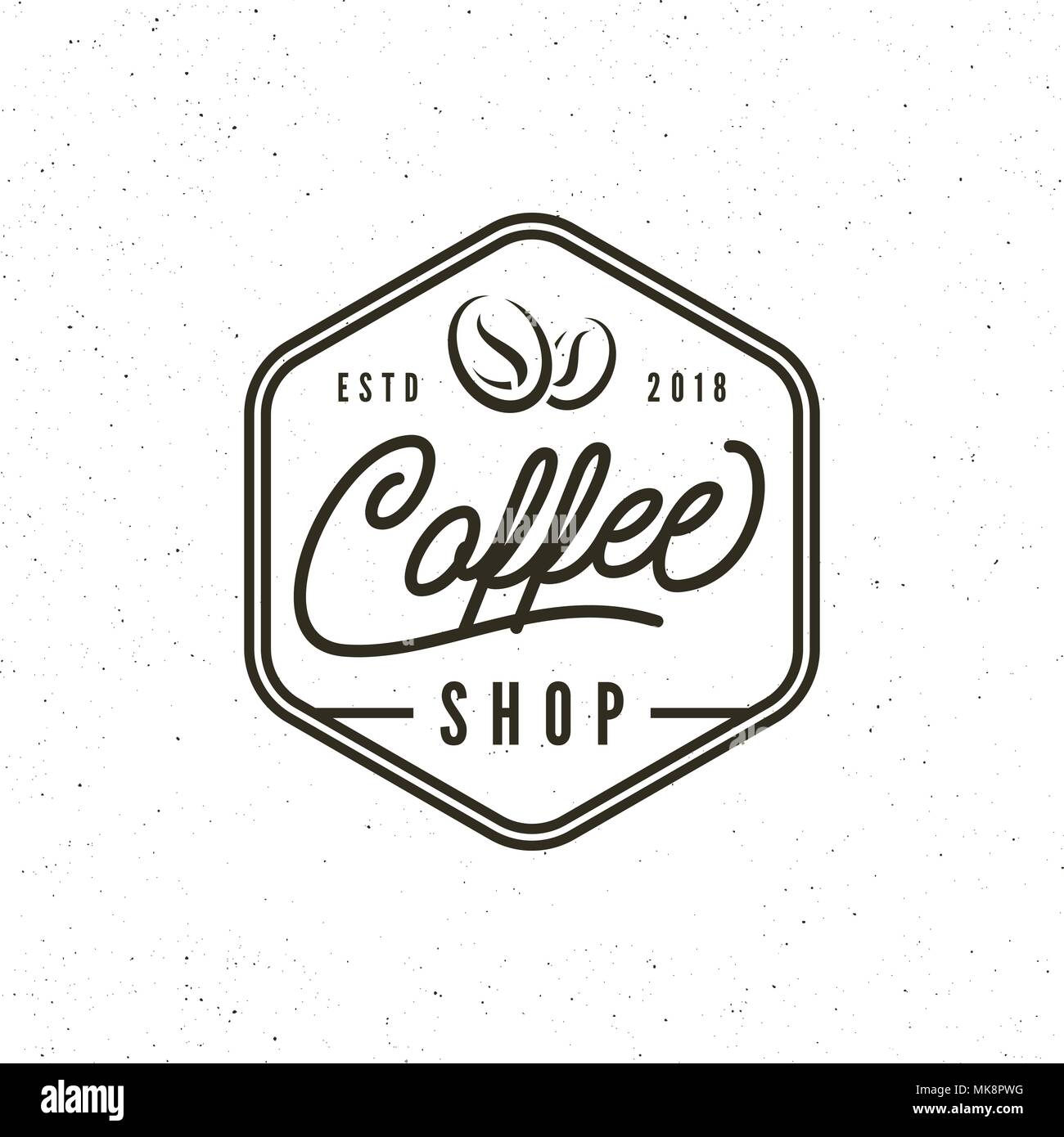 modern vintage coffee shop label. vector illustration Stock Vector ...