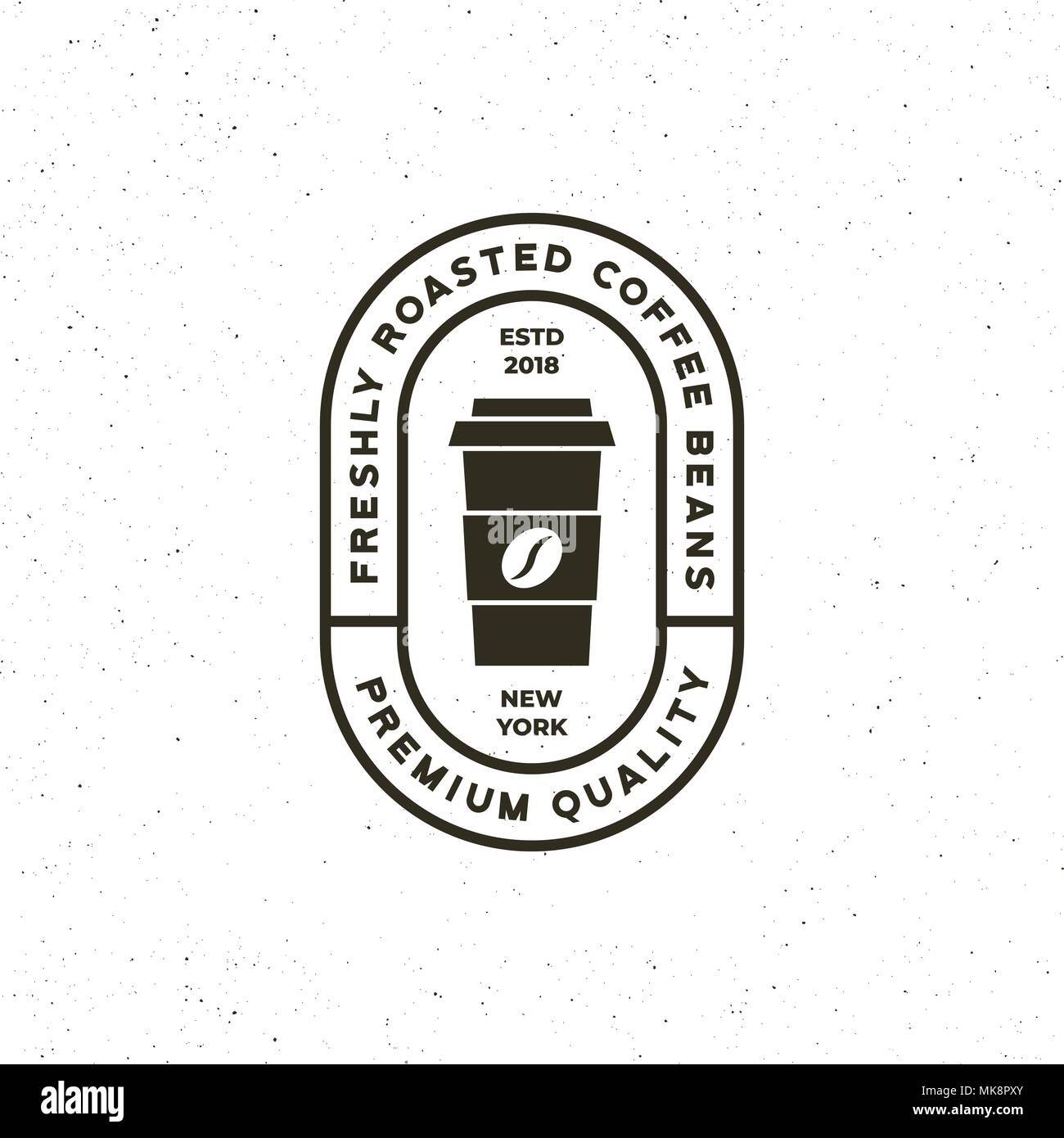 modern vintage coffee shop label. vector illustration Stock Vector ...