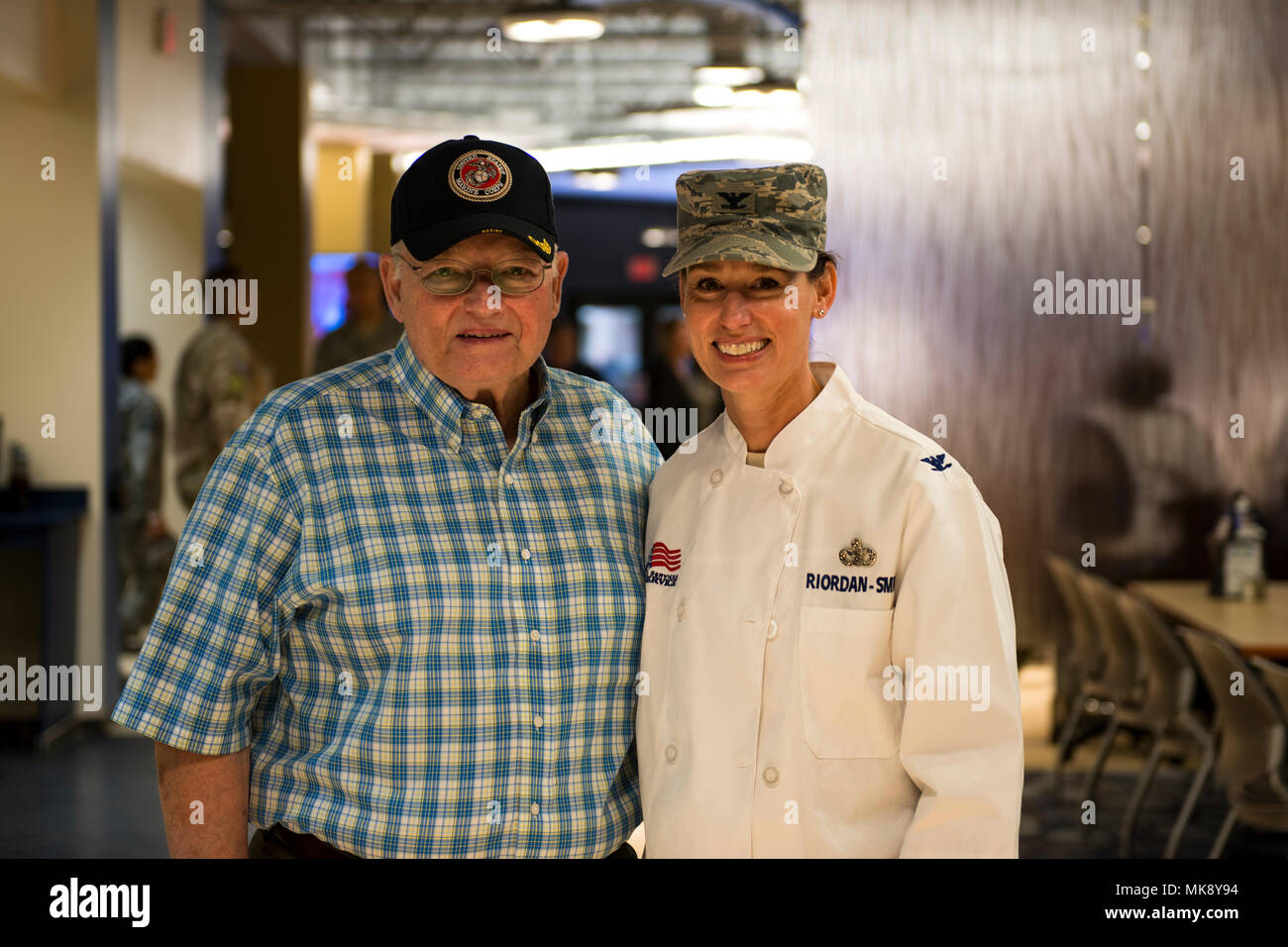 Retired U.S. Marine Lt. Col. Jim Riordan, left, and his daughter, Col ...