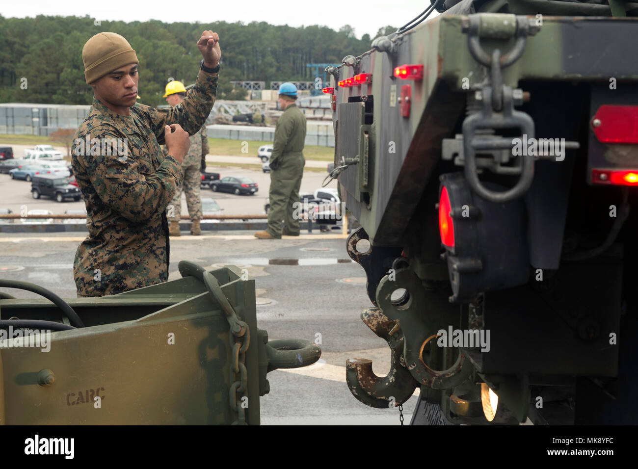 U.S. Marine Corps Pfc. Tristan Alston, motor transportation operator ...