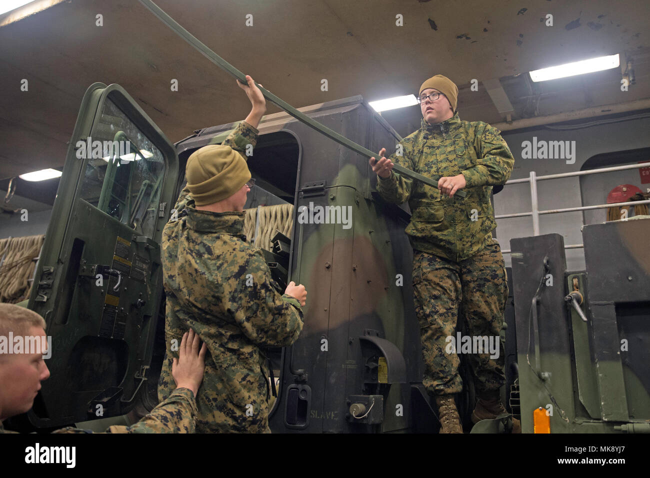 U.S. Marines with 2nd Transportation Support Battalion, Combat ...