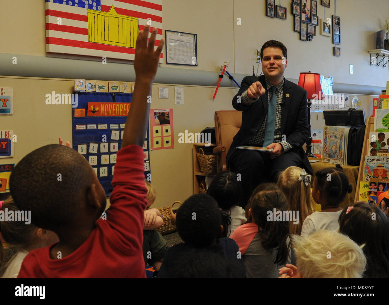 Congressman Matthew L. Gaetz II visits a child development center on ...