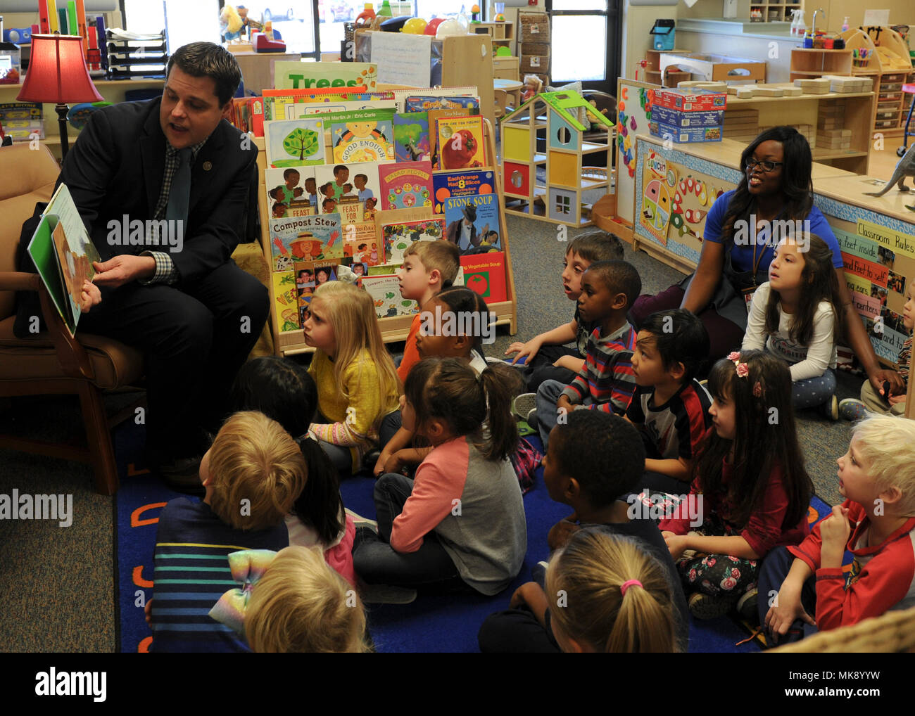 Congressman Matthew L. Gaetz II visits a child development center on ...